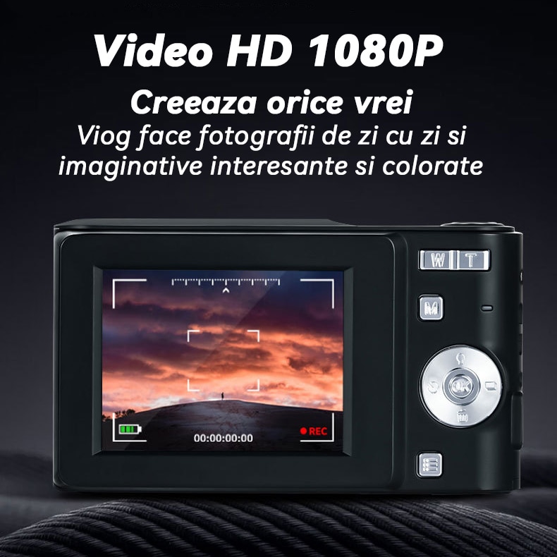 Aparat foto digital compact, Sundiguer, Zoom digital 16x, 1080/720 ...