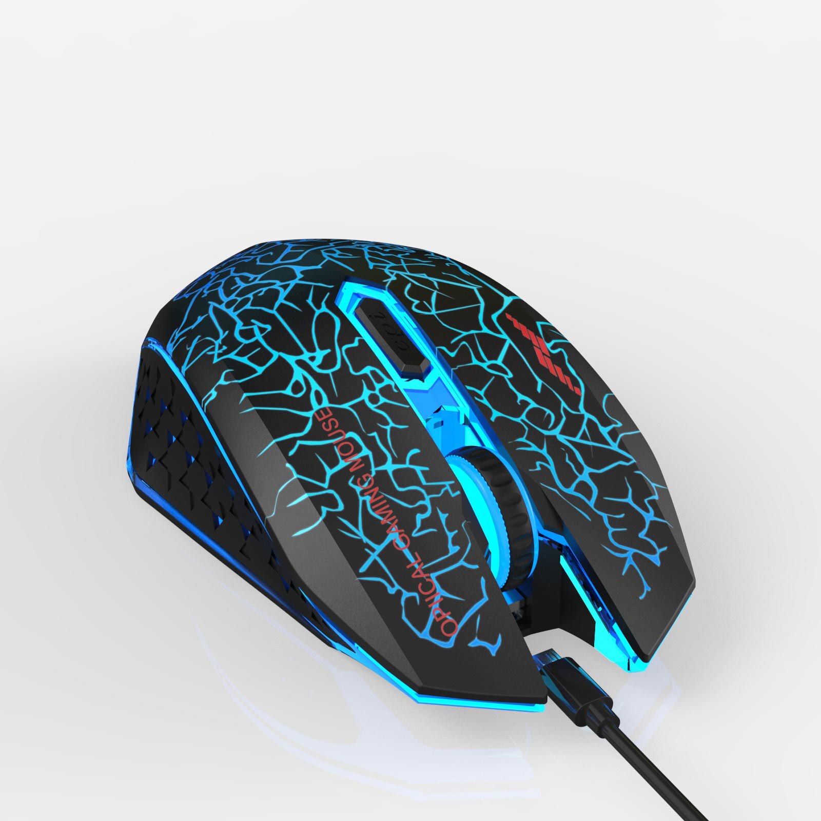 Mouse gaming, RASK, USB, Iluminare RGB, cu DPI reglabil, Silent, Negru ...