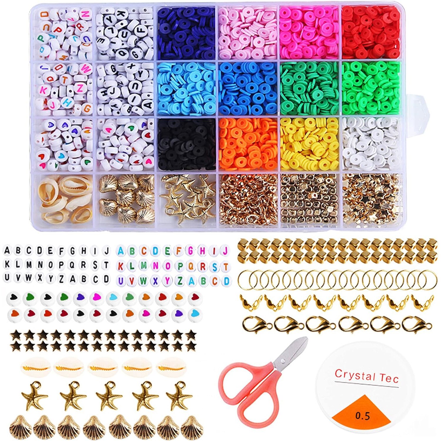 Kit 3006 buc de fabricare a bratarilor din margele de argila pentru ...
