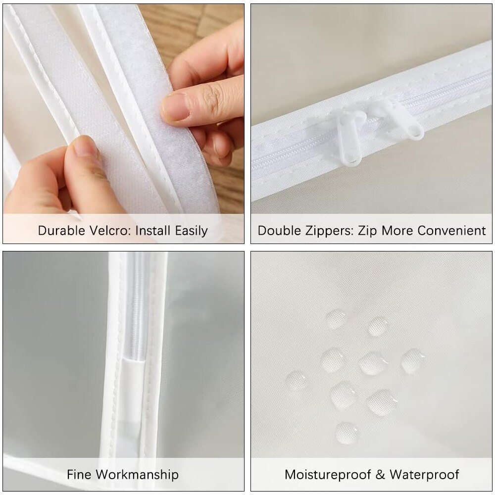 Husa Impermeabila Pentru Protectie Haine In Dulap/Dressing, PEVA, Alb ...