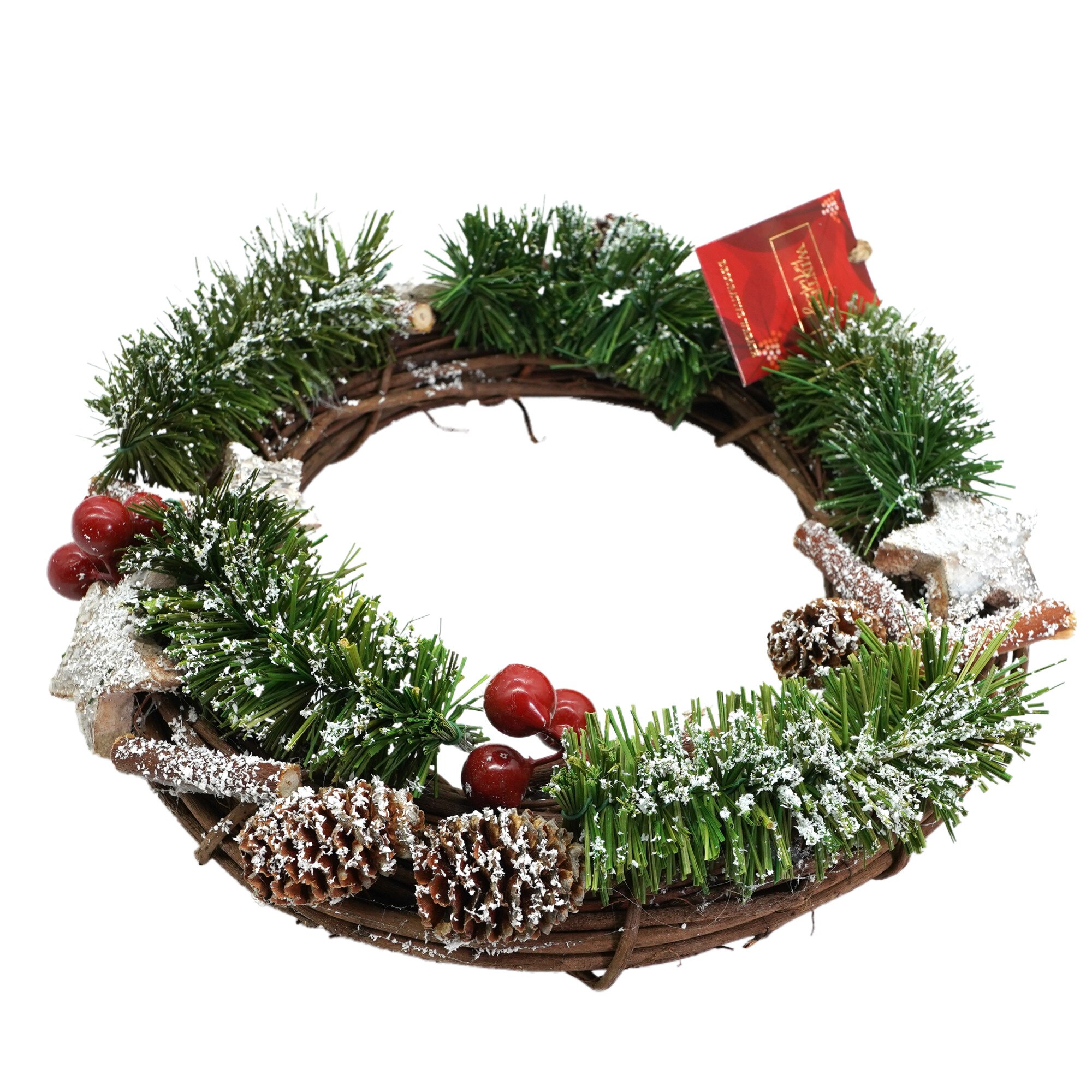 Coronita Brad Deco Winter, 24 cm, 12573 - eMAG.ro