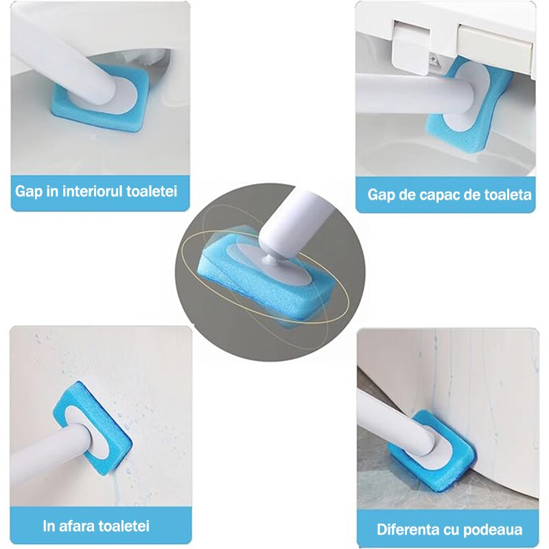 Perie WC pentru toaleta, de unica folosinta, ABS/Polipropilena, design ...