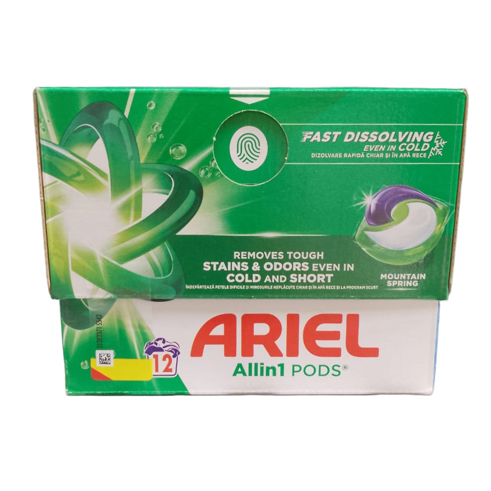 Detergent Ariel Mountain Spring, 12 Capsule - eMAG.ro