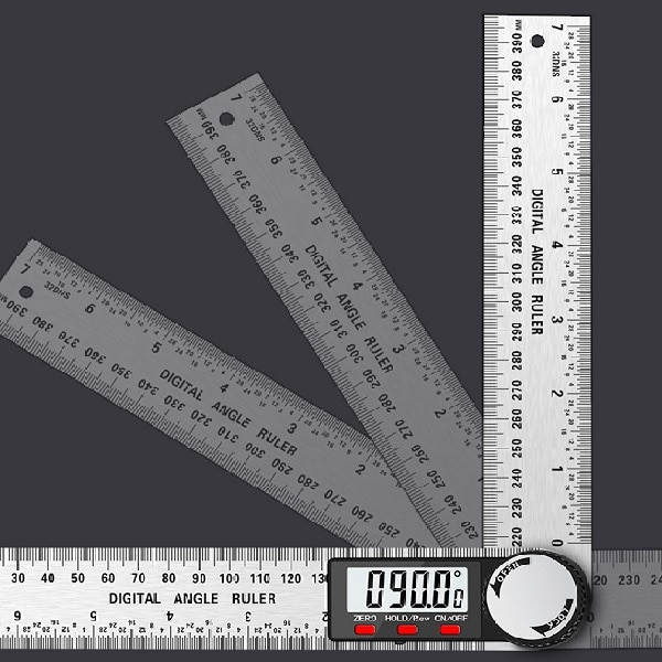 Raportor digital, 200 mm, Inox, Argintiu - eMAG.ro