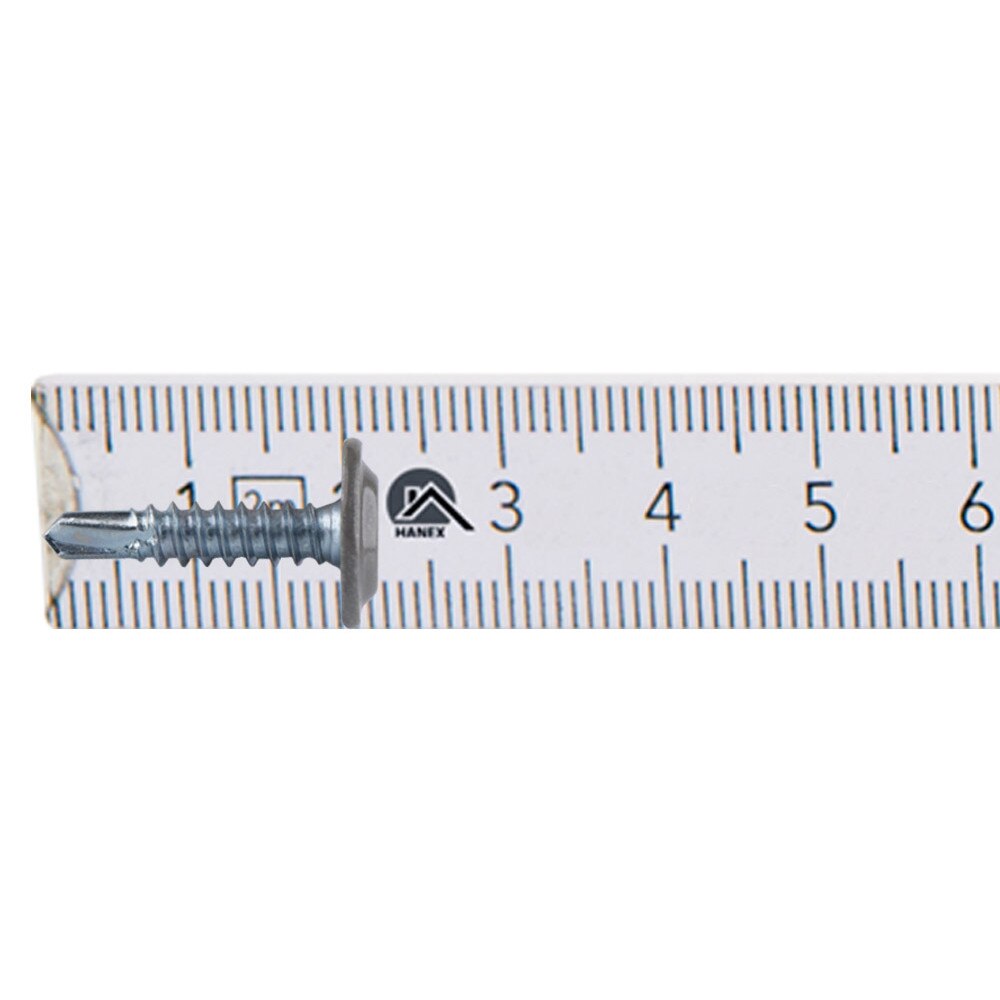 Set 250 Suruburi autoforante 4,2x19 mm, RAL 9007, cu saiba, pentru ...