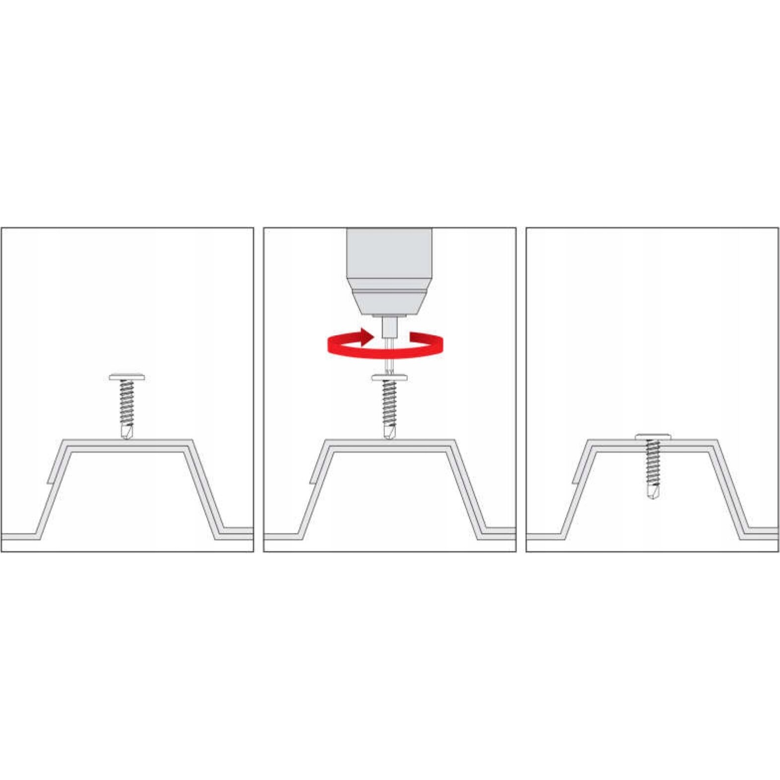 Set 250 Suruburi autoforante 4,2x16 mm, RAL 9005, cu saiba, pentru ...