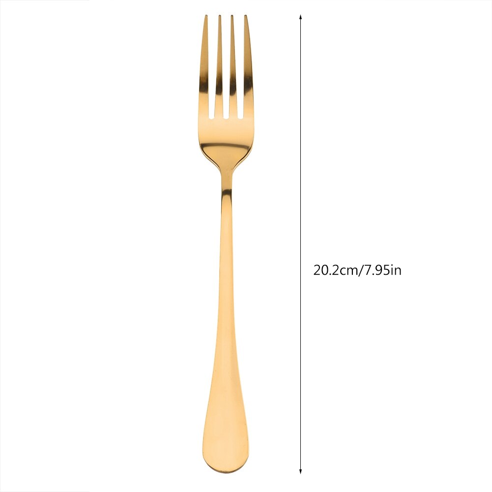 Set 10 furculite, Inox, 20.2cm, Auriu - eMAG.ro
