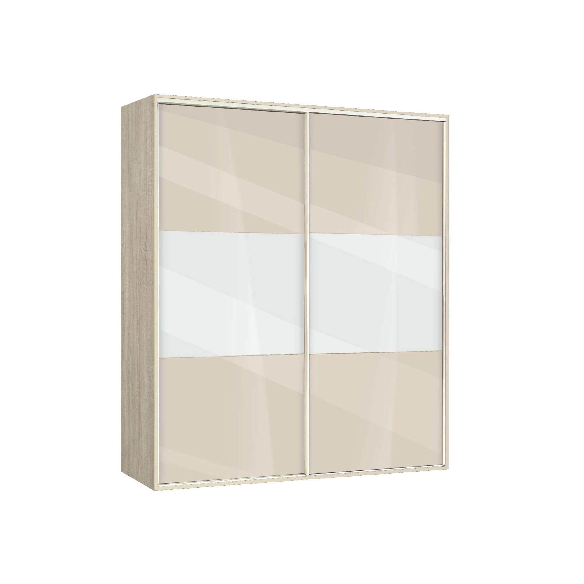 Dulap cu usi glisante, Mobila raft, Mobila Bogdan, Sonoma/Crem lucios ...