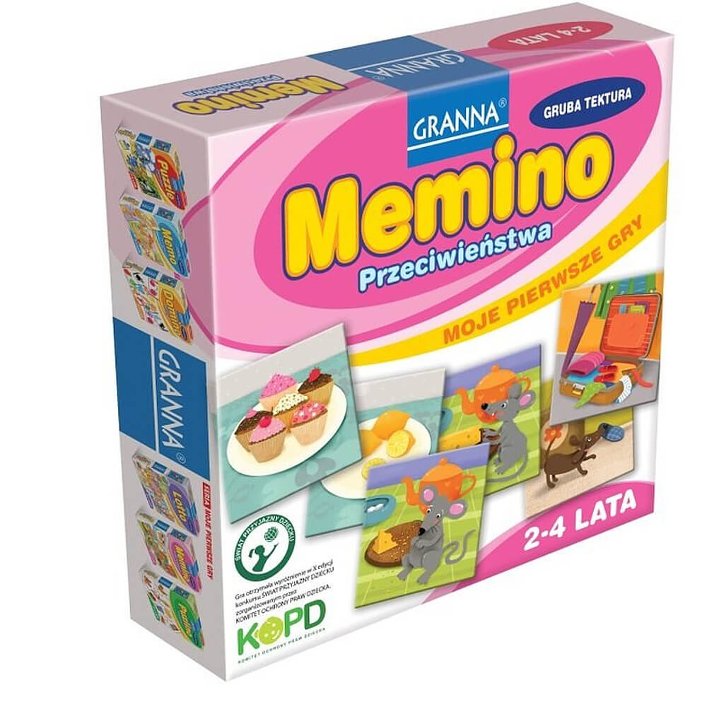 Joc de memorie pentru copii, GRANNA, Carton, Multicolor, 2+ - eMAG.ro