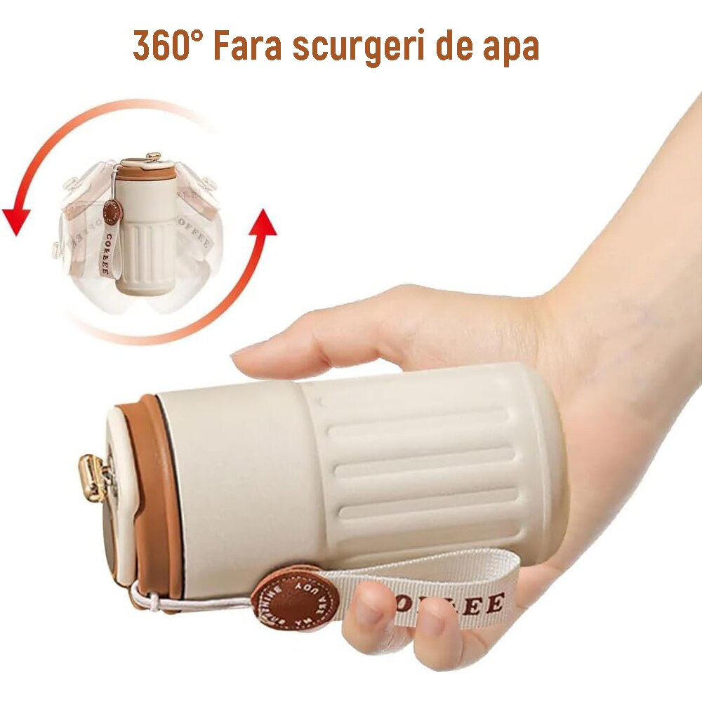 Termos calatorie, Amtok, Capacitate mare, Cu maner, Cu snur de ...