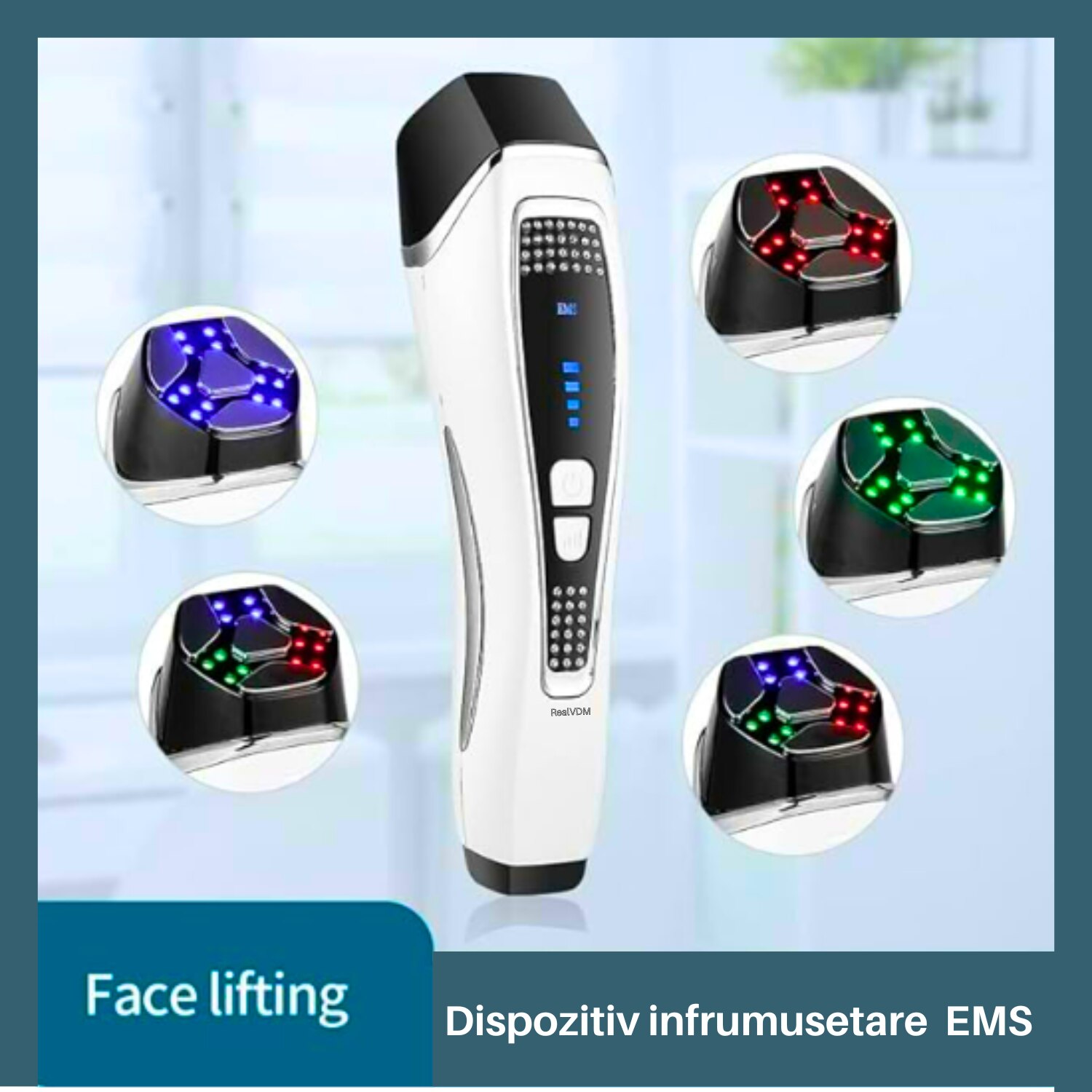 Dispozitiv 5 in 1 RealVDM®, Terapie LED, Electroporare, Fotoni ...