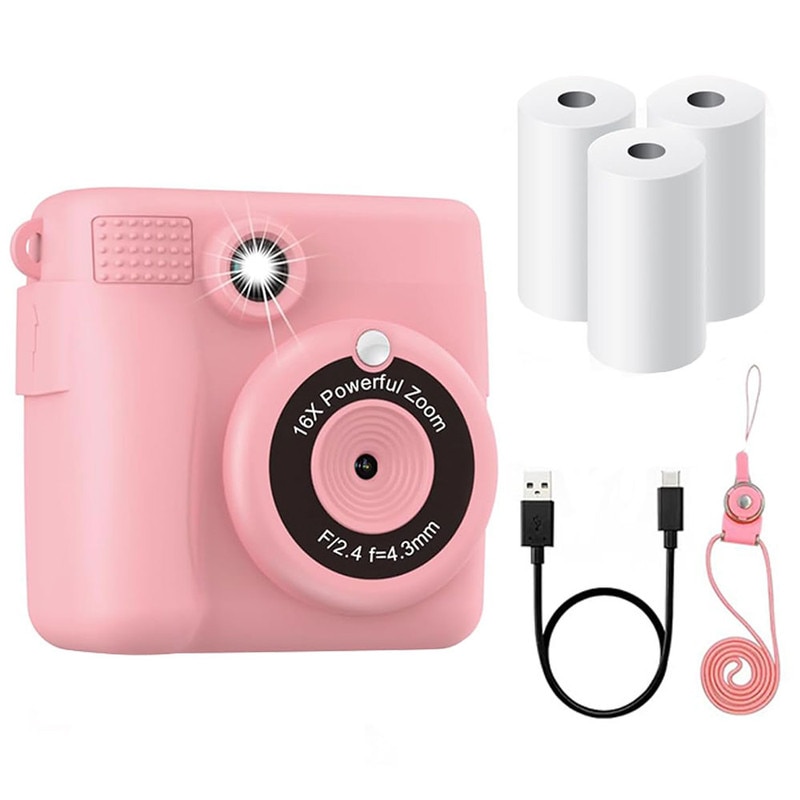Camera de imprimare instantanee pentru copii cu 3 role de hartie de ...