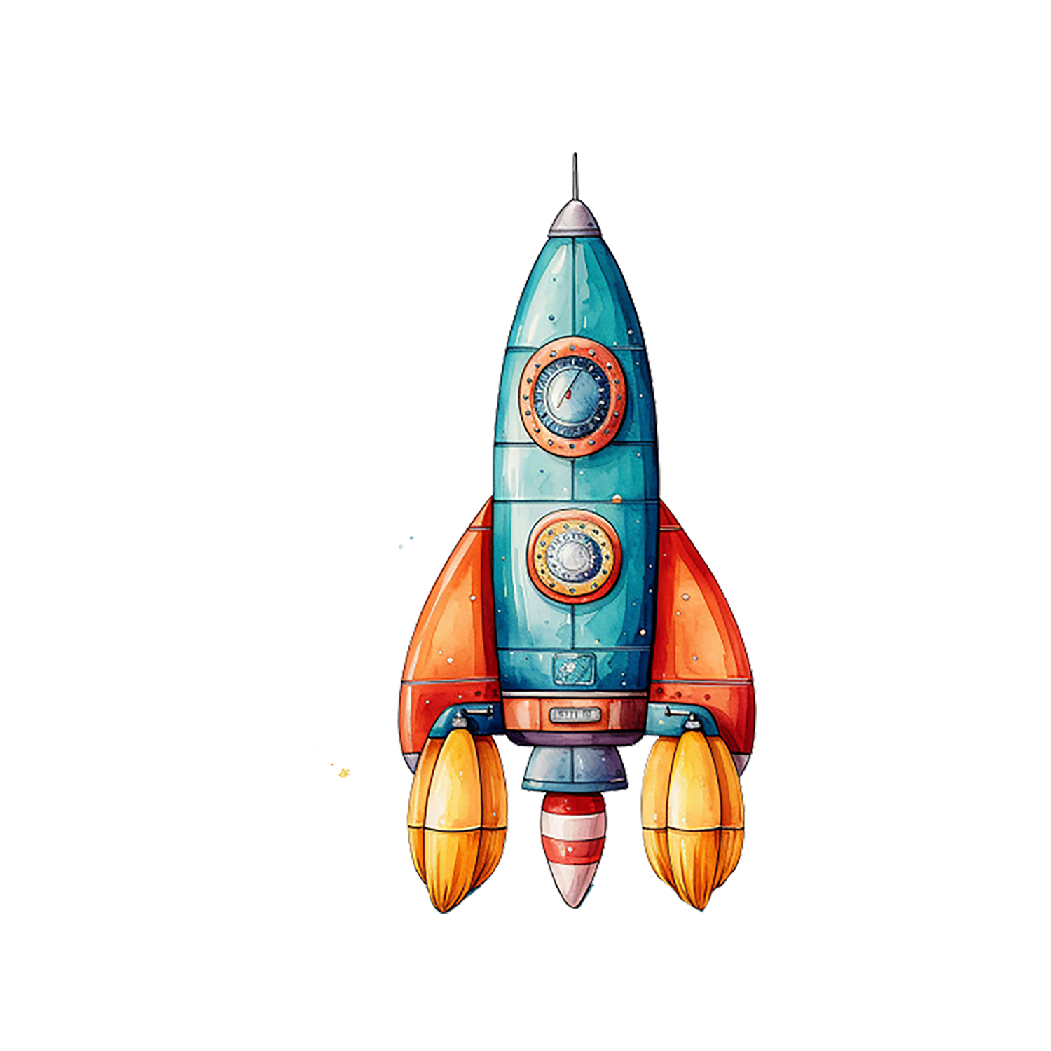 Set 5 bucati, Sticker decorativ, Jucarie racheta spatiala.png ...