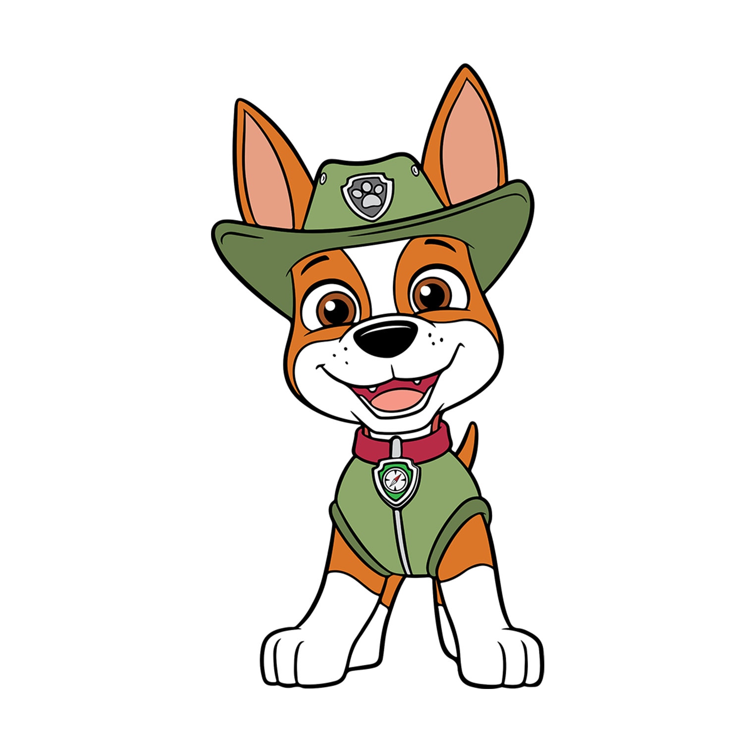 Set 5 bucati, Sticker decorativ, Tracker Paw Patrol fericit, Rezistent ...