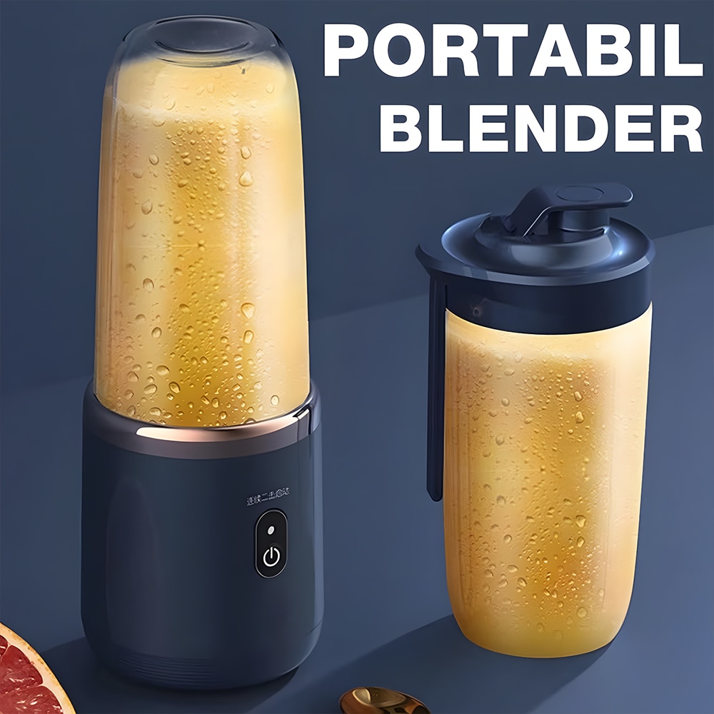 Mini Blender Electric, Portabil, Multifunctional, Auto-curatare, Otel inoxidabil durabil cu 6 ...