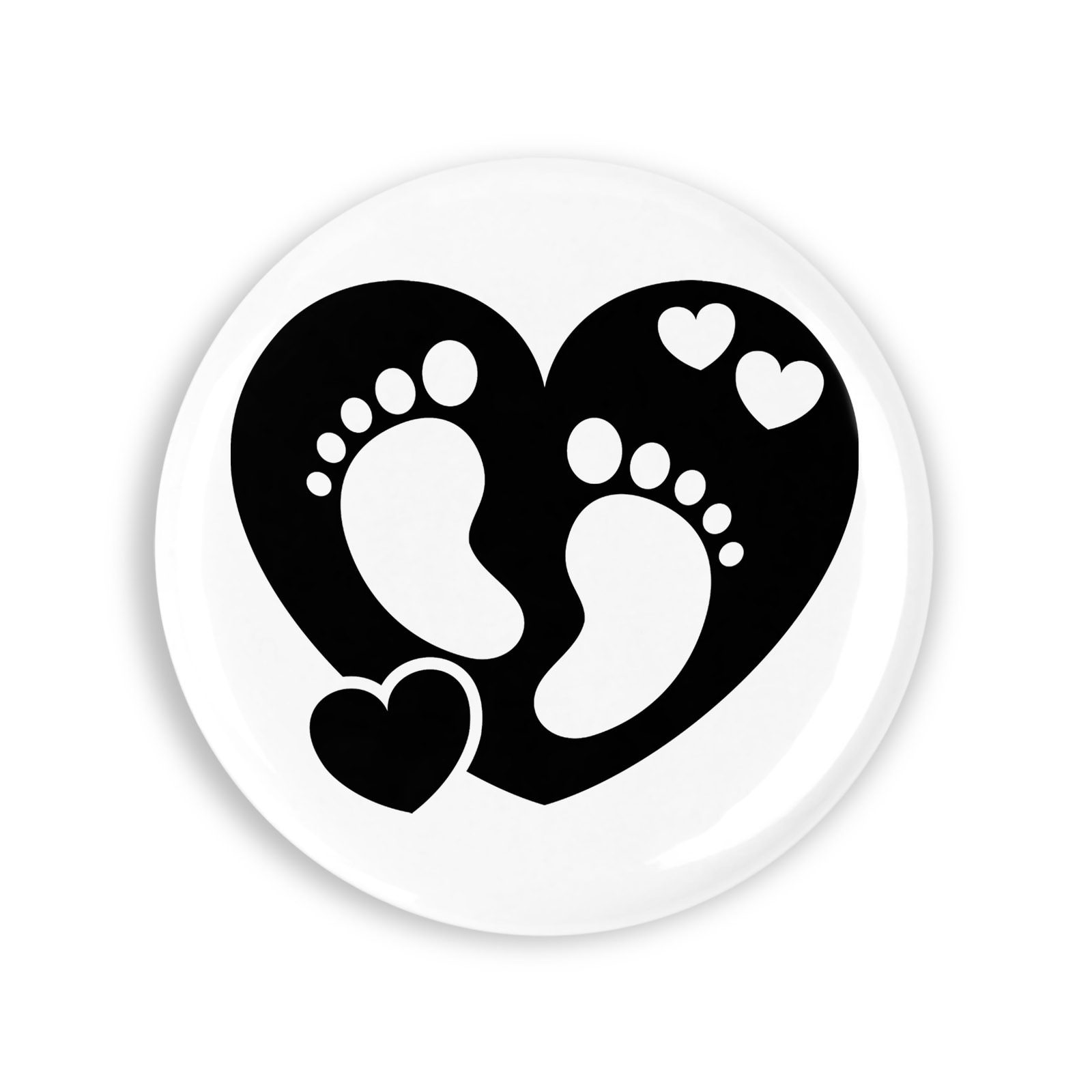 Set 4 insigne, Talpi de copil in inimioara, NO8810, Metal, 44 mm ...