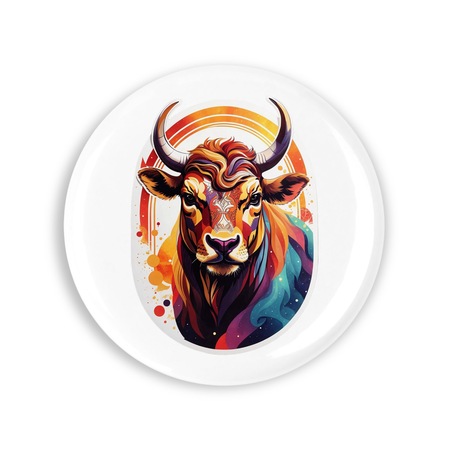 Set 4 insigne, Taur simbol zodia taur, NO8958, Metal, 44 mm, Multicolor ...