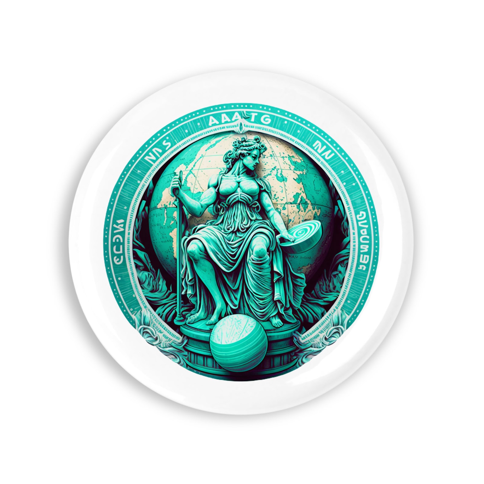 Set 4 insigne, Simbol zpentru odia Varsator, NO8504, Metal, 44 mm ...