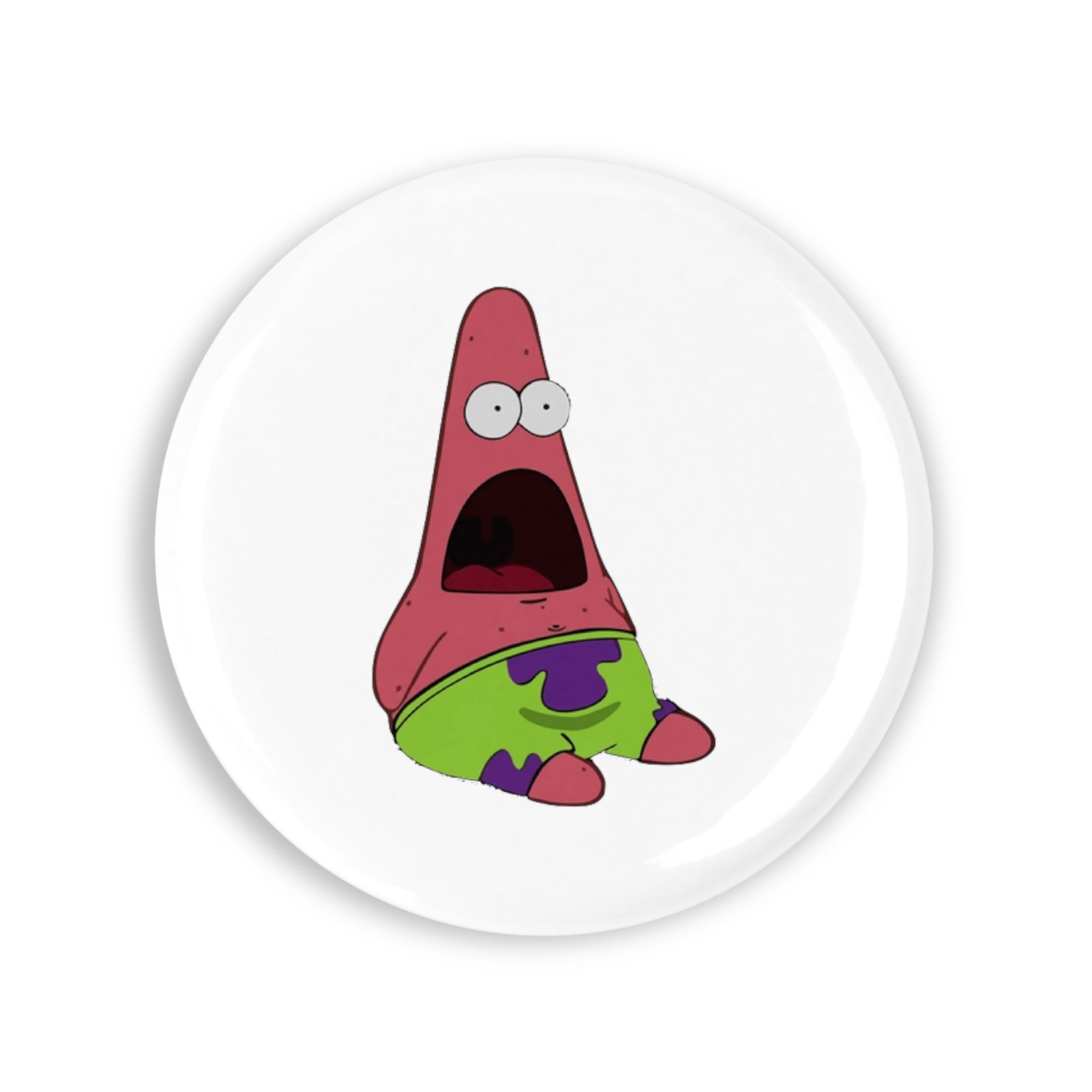 Комплект от 4 значки, Shocked Patrick Star Meme, NO11531, Метал, 44 mm ...