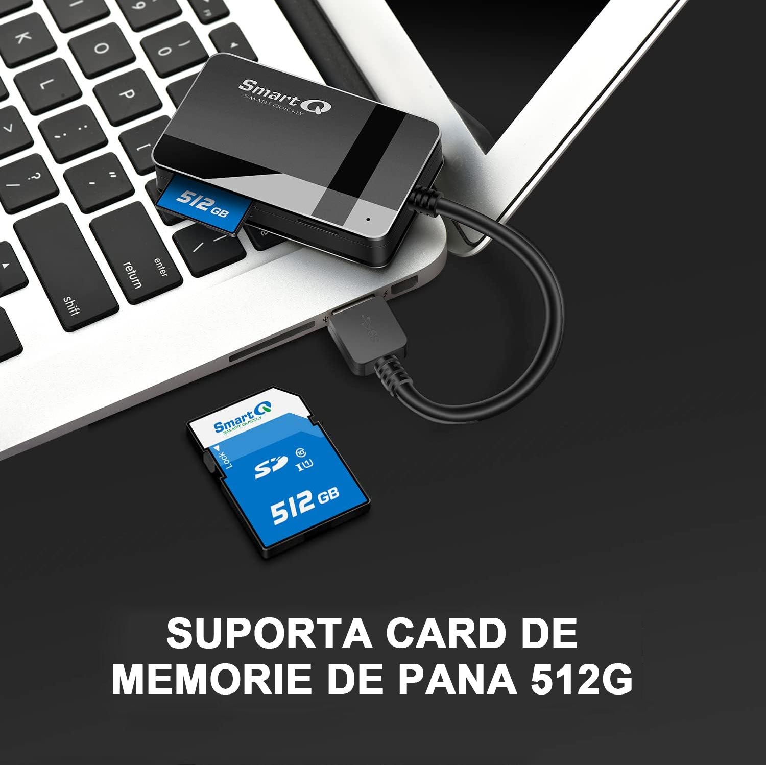 Cititor de carduri SD USB 3.0, Compatibil Apple si Windows, Alimentat ...