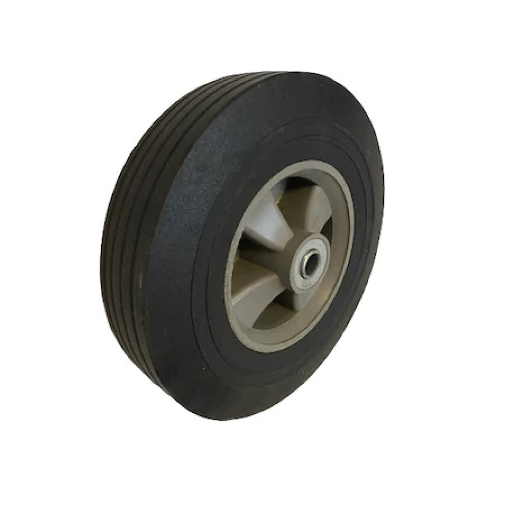 Roata Carut cu Cauciuc Masiv, Diametru 250 mm, Grosime 55mm, Ax 20 mm ...