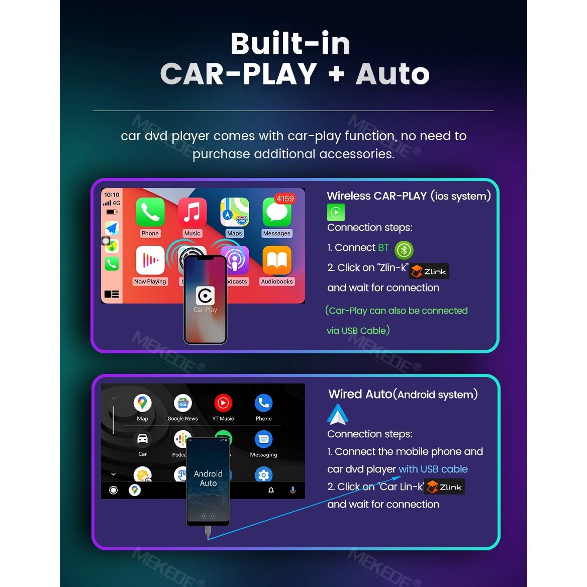 Navigatie Android 2gbRAM carplay, Golf 4, Passat b5, b5.5, gps, wifi ...