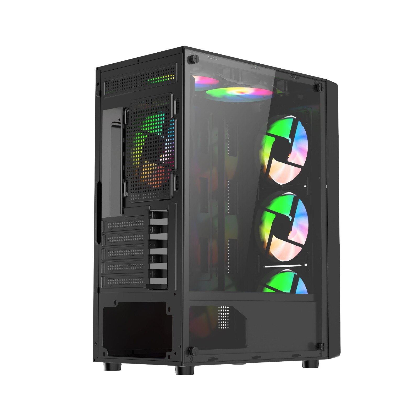Case Pro Gaming Ember, Middle Tower, ATX, без захранване, ARGB ...