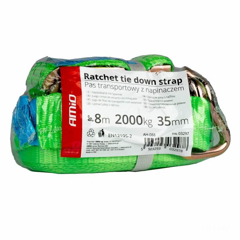 Chinga fixare marfa 2T, 8m-35mm, verde, 03297 Amio - eMAG.ro