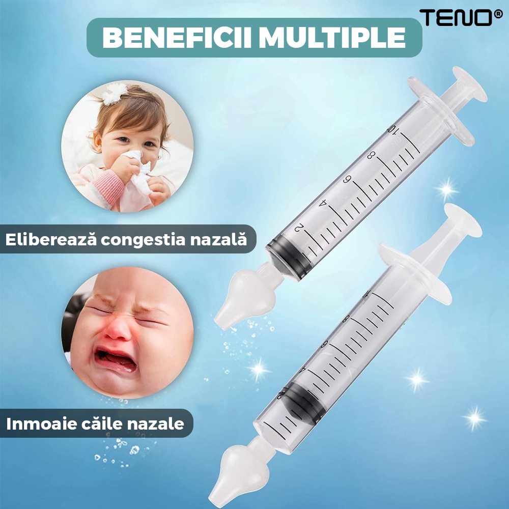 Set 2 Bucati Irigator / Dus Nazal Teno®, dispozitiv curatare sinusuri ...