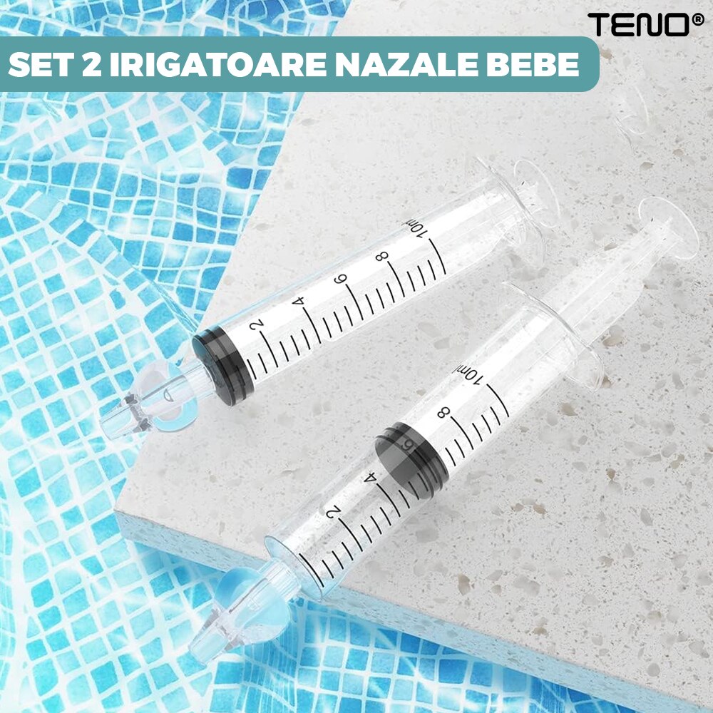 Set 2 Bucati Irigator / Dus Nazal Teno®, dispozitiv curatare sinusuri ...