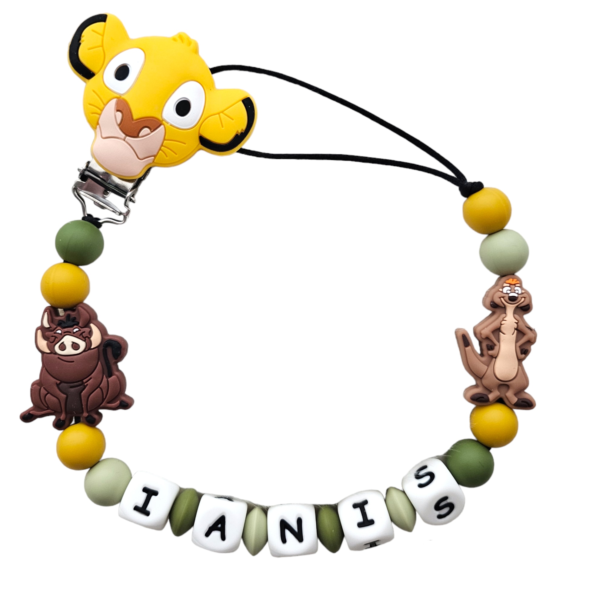 Lantisor pentru suzeta din silicon alimentar, Simba Timon Pumba - eMAG.ro