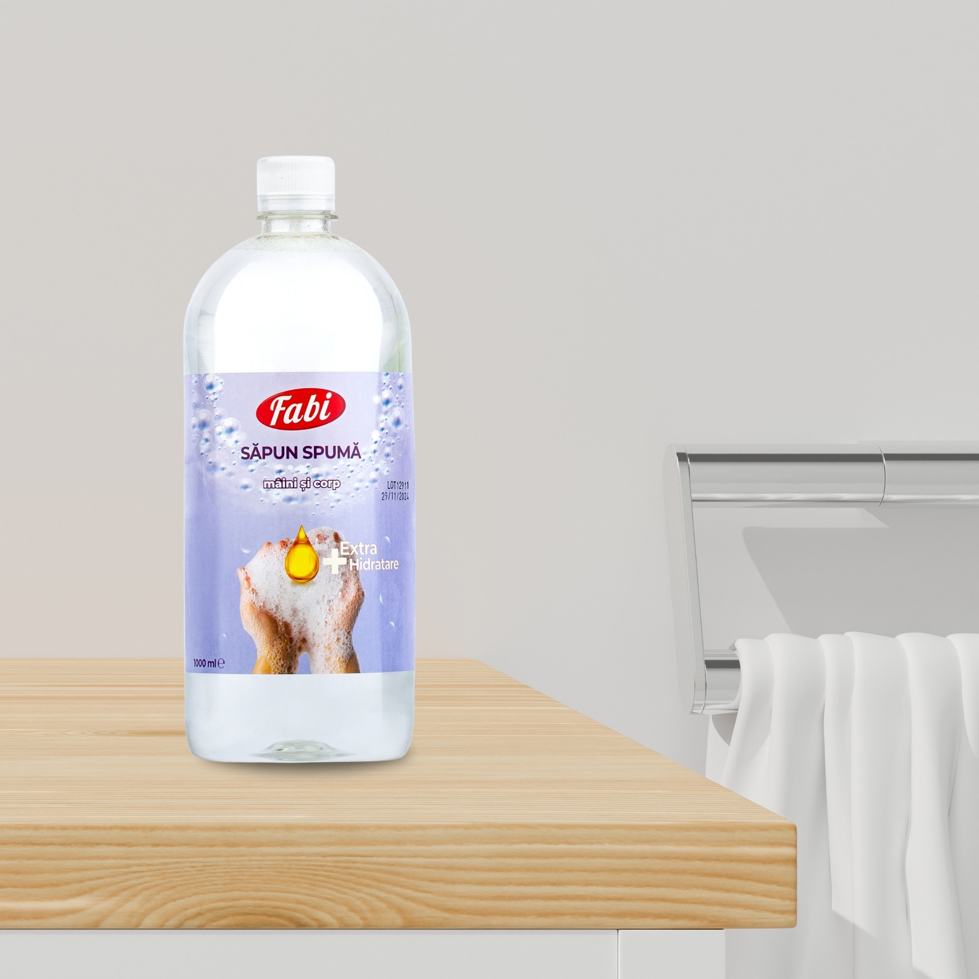 Sapun spuma, Fabi, 1L, special conceput pentru pielea sensibila, fara ...