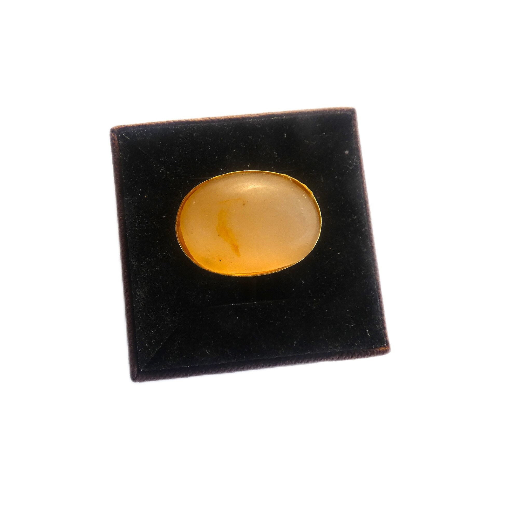 Inel argint 925 placat cu aur 24 cu piatra topaz - eMAG.ro