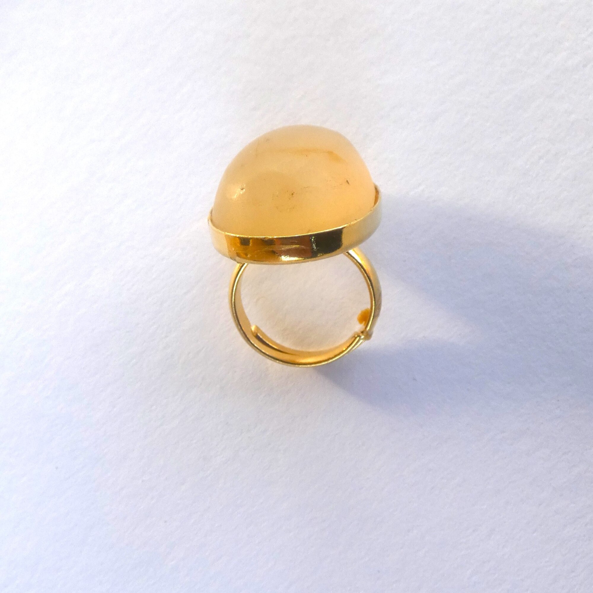 Inel argint 925 placat cu aur 24 cu piatra topaz - eMAG.ro