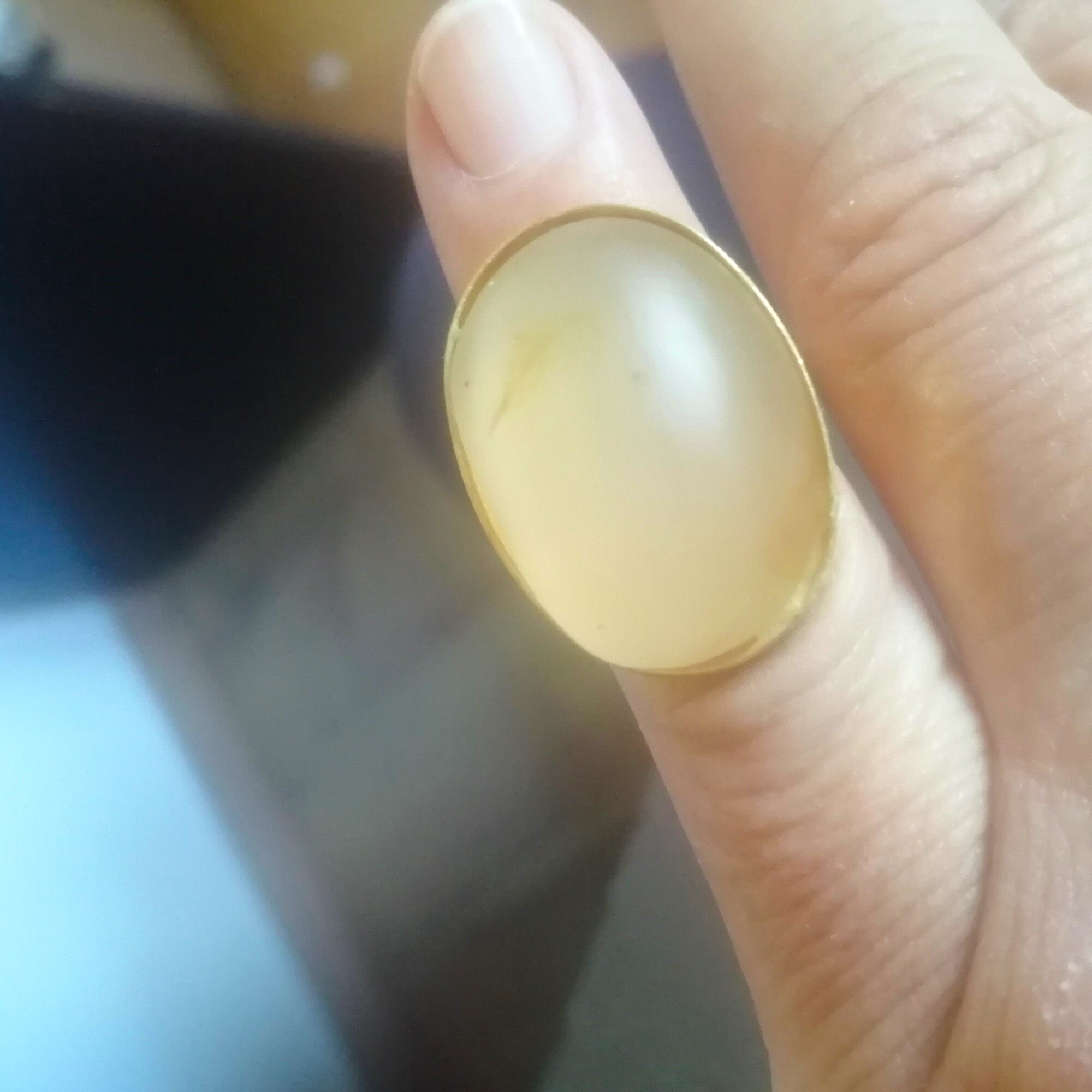 Inel argint 925 placat cu aur 24 cu piatra topaz - eMAG.ro