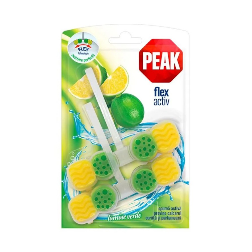 Set 5 x 2 Odorizante Peak WC Flex Activ, Lamaie Verde, 48 g - eMAG.ro
