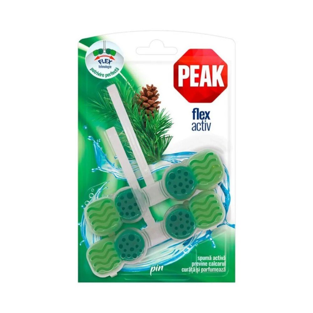 Set 5 x 2 Odorizante Peak WC Flex Activ, Pin, 48 g - eMAG.ro