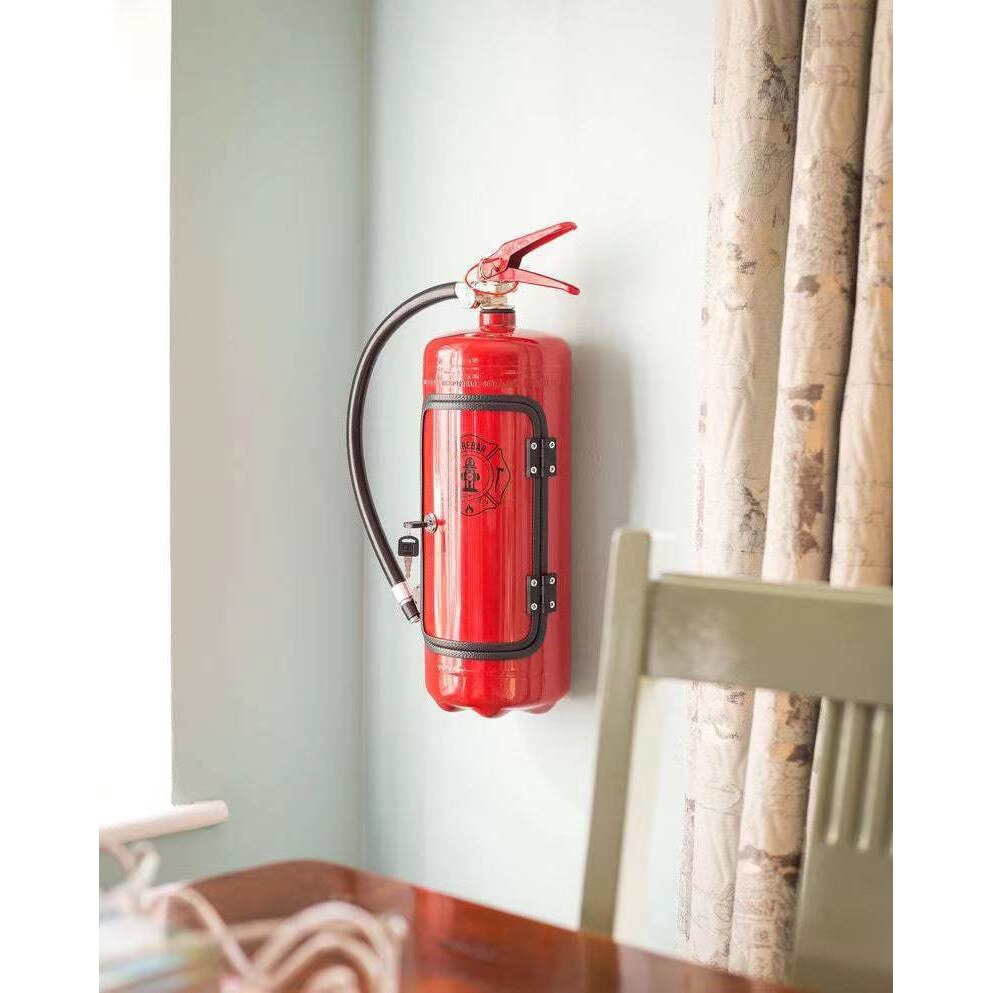 Suport Sticla si pahare in forma de Stingator / Extinctor Rosu - eMAG.ro