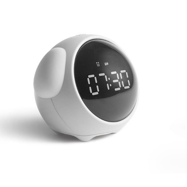 Ceas digital emoji cu alarma pentru copii, acumulator 1500mAh, 5 tonuri ...