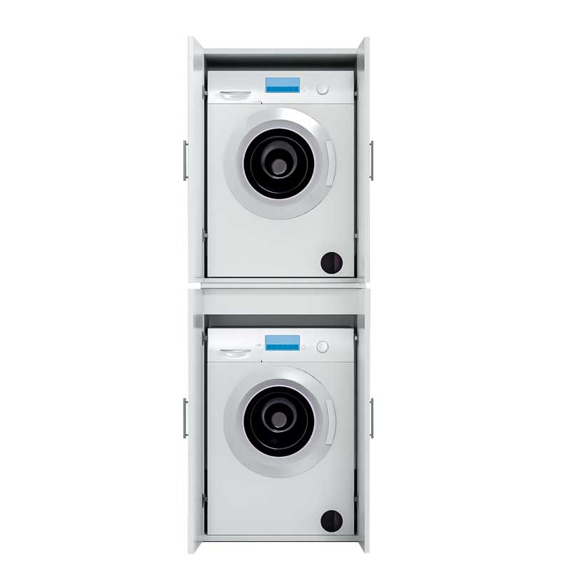 Masca masina de spalat si uscator, Lucmi, PAL 18 mm, 1 raft, 4 usi, Alb ...