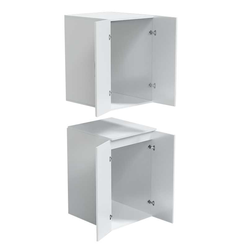 Masca masina de spalat si uscator, Lucmi, PAL 18 mm, 1 raft, 4 usi, Alb ...