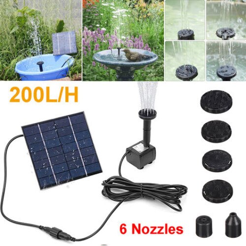 Pompa solara de apa, Mmgoqqt, Plastic, Negru - eMAG.ro