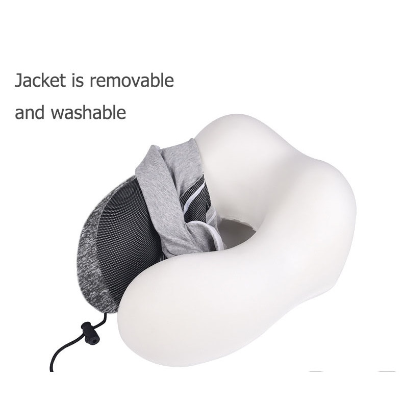 Perna de calatorie pentru avion, Spuma cu memorie, Gri - eMAG.ro