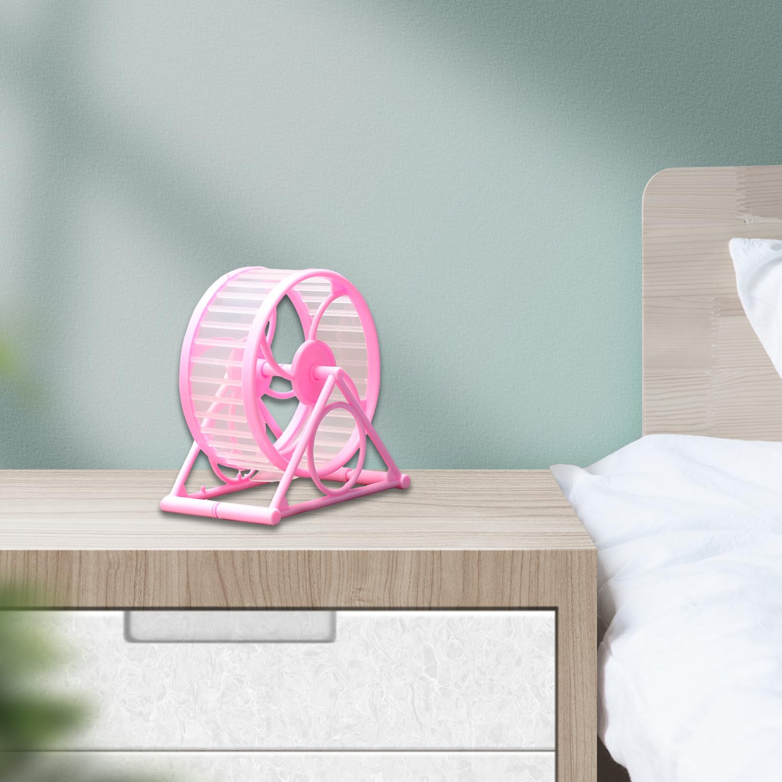 Roata de alergare pentru exercitii pentru hamster, Plastic, Roz - eMAG.ro