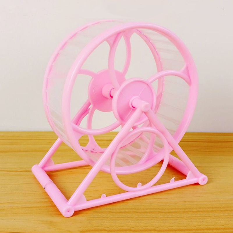 Roata de alergare pentru exercitii pentru hamster, Plastic, Roz - eMAG.ro