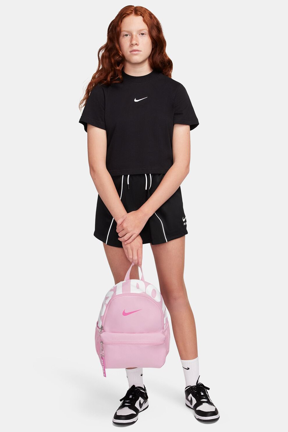 Nike, Раница Brasilia с лого - 11 л, Розово - eMAG.bg