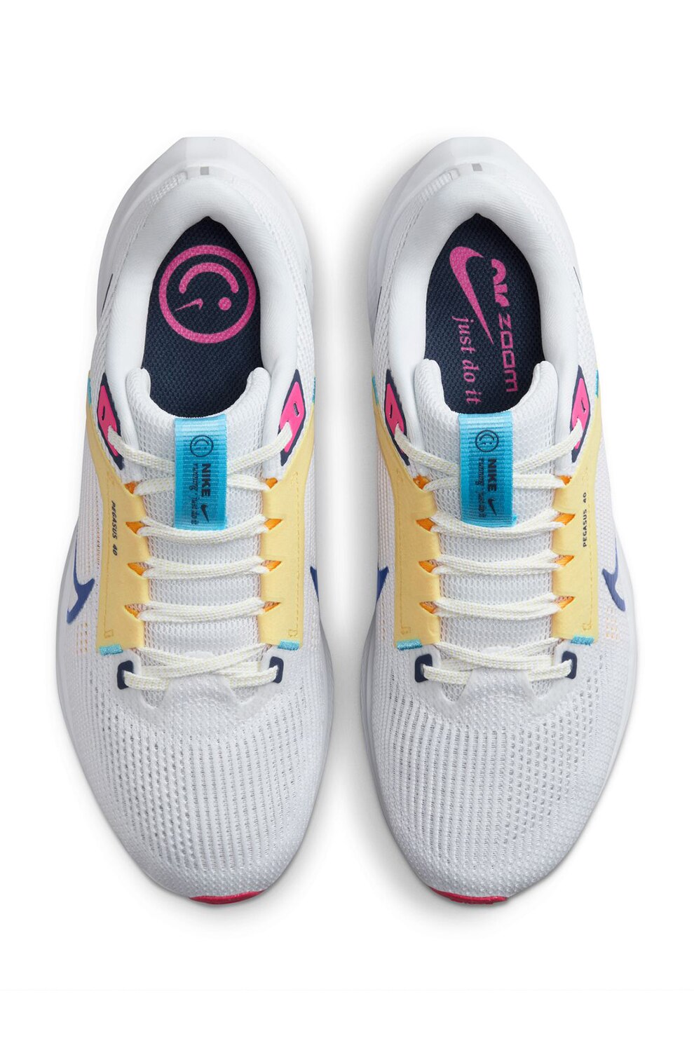 Nike, Pantofi cu imprimeu logo pentru alergare Air Zoom Pegasus 40, Alb ...
