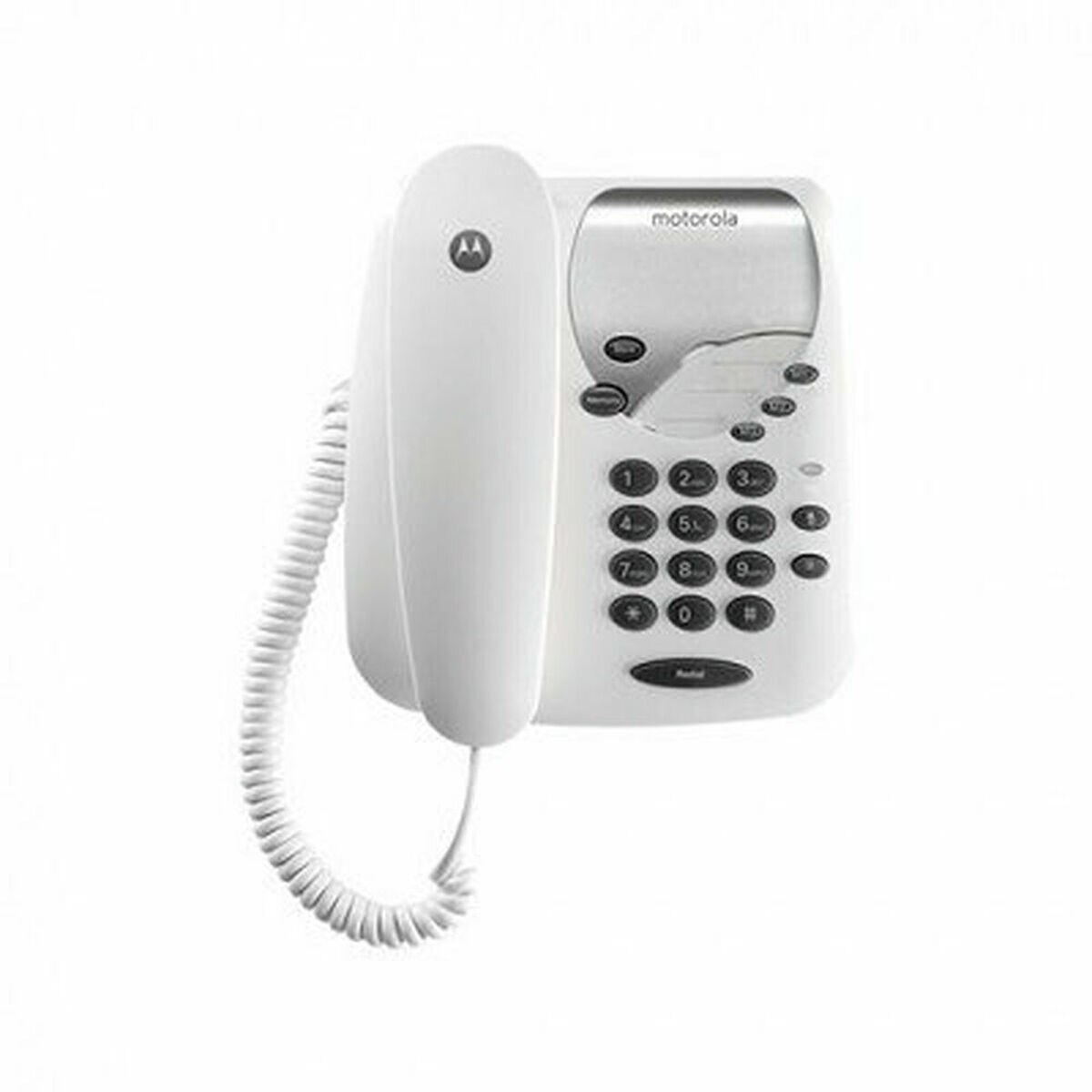 Telefon cu fir, Motorola, Plastic, Handsfree, Afisaj LCD, Negru/Alb ...