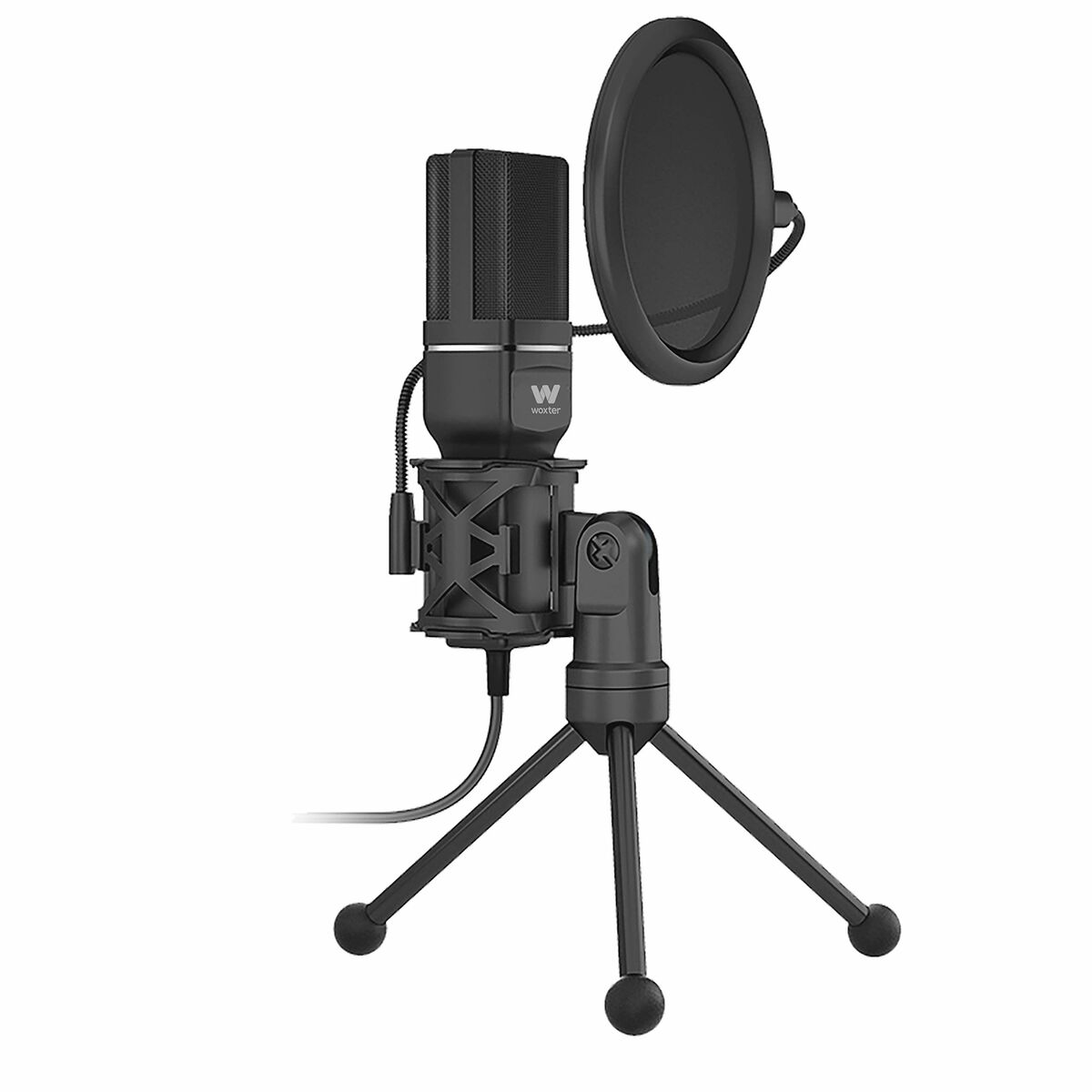 Microfon condensator, Woxter, USB, 36dB, Negru - eMAG.ro