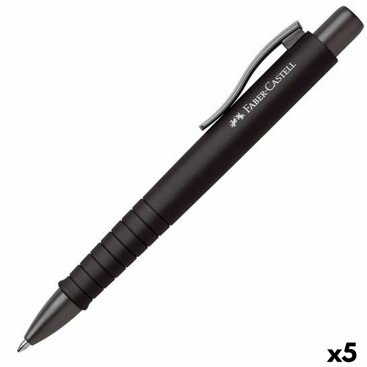 Set 5 pixuri, Faber-castell, Negru - eMAG.ro